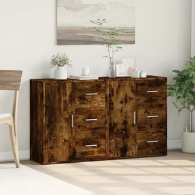 Příborníky 2 ks kouřový dub 60 x 31 x 70 cm kompozitní dřevo 3276557