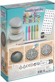 GRAFIX Malování na kamínky Mandala Sparkling / Kreativní sada / 3 kamí