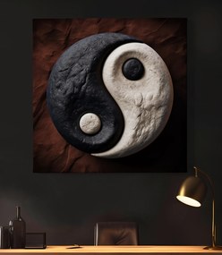 Obraz na plátně - Yin Yang Kameny FeelHappy.cz Velikost obrazu: 140 x 140 cm