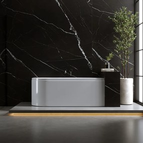 BPS-koupelny Akrylátová asymetrická vana s krycím panelem HYD-EBI170P 170x75 cm PRAVÁ, bílá