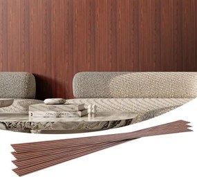 dřevěné lamelové akustické panely 8 KS 243,8 × 15,2 cm pro moderní stěnu černý ořech