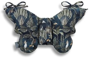 Sleepee Kojenecký stabilizační polštářek JUNGLE, TMAVĚ MODRÝ ve tvaru motýlka