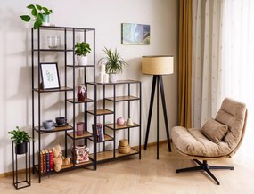 Regál Costa A 70 cm dub přírodní/černý