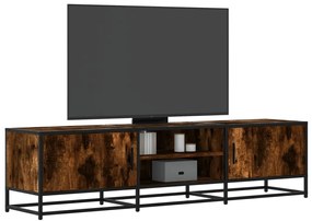 TV skříňka kouřový dub 160 x 35 x 41 cm kompozitní dřevo a kov