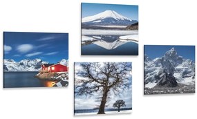 Set obrazů kouzlo přírody - 4x 40x40 cm