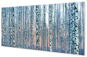 akrylový obraz Březového lesa při západu slunce 100x50 cm