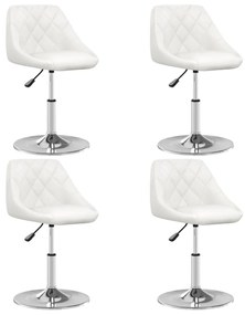 Jídelní židle 4 ks bílé umělá kůže,  3088635