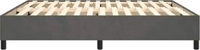Rám postele s boxspringem tmavě šedý 160 x 200 cm samet 3121127