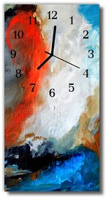 Nástěnné hodiny vertikální Malovaná olejomalba Art