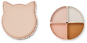 Liewood Dělený talíř Arne Cat rose