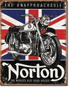 Plechová cedule Norton Velikost: A4 (30 x 20 cm)