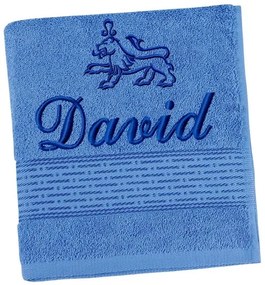 Bellatex Froté ručník proužek s výšivkou jména a znamení zvěrokruhu 50x100 cm modrá
