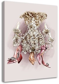 Gario Obraz na plátně Křišťálový lustr glamour boty - Svetlana Gracheva Rozměry: 40 x 60 cm
