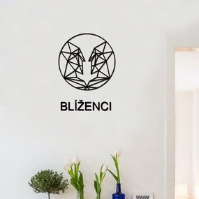 dřevo života Dřevěná samolepka znamení BLÍŽENCI Zvolte barvu dekoru: Černá, Zvolte rozměr Ø (cm): 60