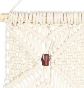 Nástěnný závěs macramé 40 x 80 cm bavlna 323999