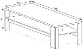 Obývací stěna Mediolan - sestava E - natural hikora