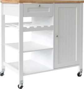 XXXLutz SERVÍROVACÍ VOZÍK, bílá, 80/89/47 cm MID.YOU - Barové vozíky - 001713014301