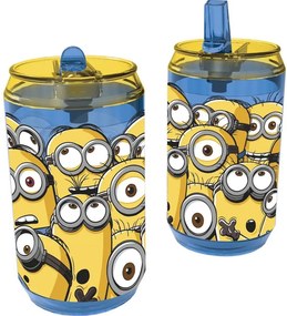 BANQUET MINIONS Láhev plastová s brčkem 410 ml