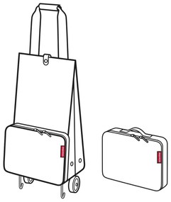 Nákupní taška na kolečkách Reisenthel Foldabletrolley červená