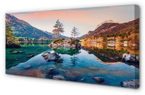 Obrazy na plátně Německo Alpy podzim Horské jezero 100x50 cm