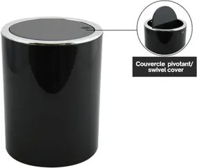 MSV KAMAKA výklopný odpadkový koš 6 L černý / plast