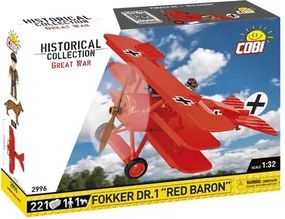COBI 2996 Great War Fokker Dr. I Red Baron / 206 kostek / 1 figurka /