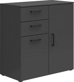 XXXLutz KOMODA, barvy grafitu, 80/83/40 cm Carryhome - Široké komody - 002427022226