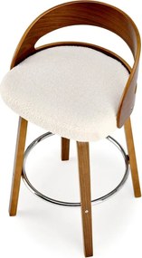 Barová židle H110 boucle béžová/ořech