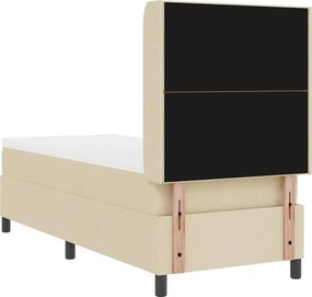 Postel s boxspringem s polštářem Krémová 200 x 80 cm textil 3341677