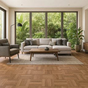 Gerflor, PVC podlaha - lino AladinTex Home 0025 Ardentes, na míru, šíře 4m, hnědá, bez podkladu, ložnice