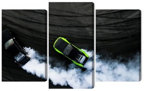 Vícedílný obraz Driftování 3D Aut Nedostatek Nedostatek Přírodní plátno 90x60