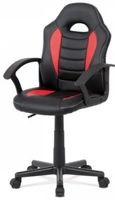 Dětská kancelářská židle červená černá, KA-V107 RED