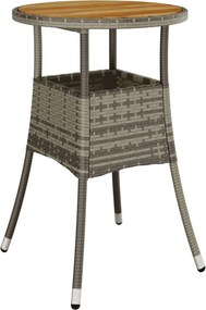 5dílný zahradní bistro set s poduškami šedý polyratan 3187431