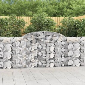 Klenuté gabionové koše 9 ks 300x30x100/120cm pozinkované železo 3146528