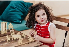 Dřevěná sada nábytku skládací Kruzzel 23542 set pro panenky