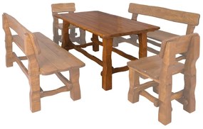 Drewmax MO101 stůl - Zahradní stůl z olšového dřeva, lakovaný 150x75x75cm - Rustikal