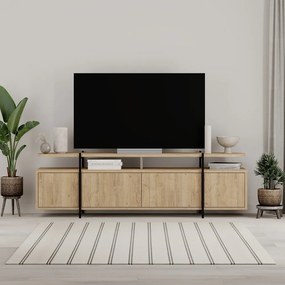 TV stolek v dekoru dubu v přírodní barvě 160x48 cm Hinoa – Marckeric