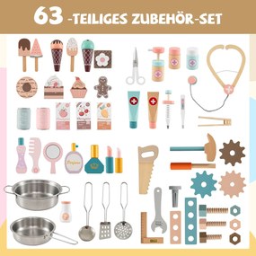 Costway Zaneprázdněná tabule ve tvaru vláčku pro děti, nástěnná tabule