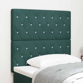 Čelo postele Světle zelená šedá 100 cm samet 3337755
