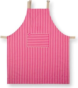 Pip Studio Apron Stripes kuchyňská zástěra  - růžová (Kuchyňská zástěra v růžové barvě o rozměru 72 x 89.5 cm )