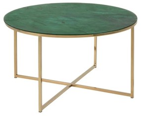 Zelený kulatý konferenční stolek ø 80 cm Alisma - Actona
