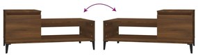 Konferenční stolek hnědý dub 100x50x45 cm kompozitní dřevo - Default Title