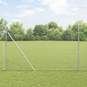 Zemní upevnění svařované drátěné ploty 10 x 1,5 m Stříbrná 3351586