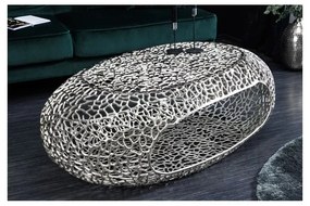 Massive home | Konferenční stolek LEAF II 120 stříbrný