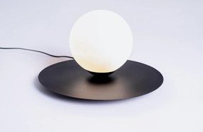 Nordic Design Černobílá skleněná stolní lampa Lyon M