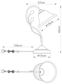 Globo 69007-1T - Stolní lampa POSADAS 1xE27/60W/230V