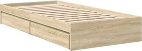 Rám postele se zásuvkami dub sonoma 100x200 cm kompozitní dřevo 3280673