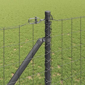 Evropský plot se hroty 10 x 1,4 m Ocel potažená PVC Šedá 3350655