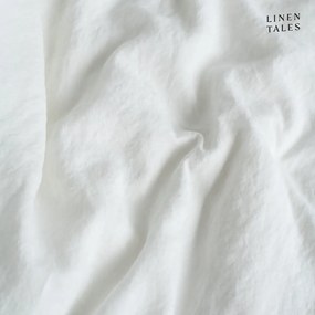 Bílé lněné povlečení na jednolůžko 135x200 cm – Linen Tales
