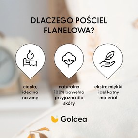Goldea flanelové povlečení - podzimní dýně a lístky 140 x 200 a 70 x 90 cm